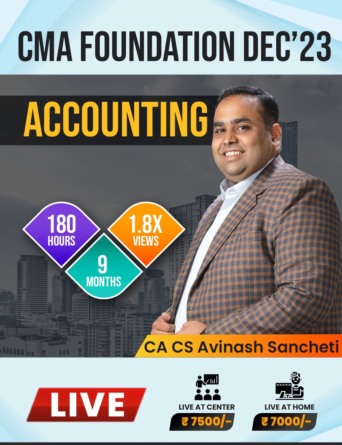 CMA Foundation Accounting Live Batch Dec'23 | Navin Classes